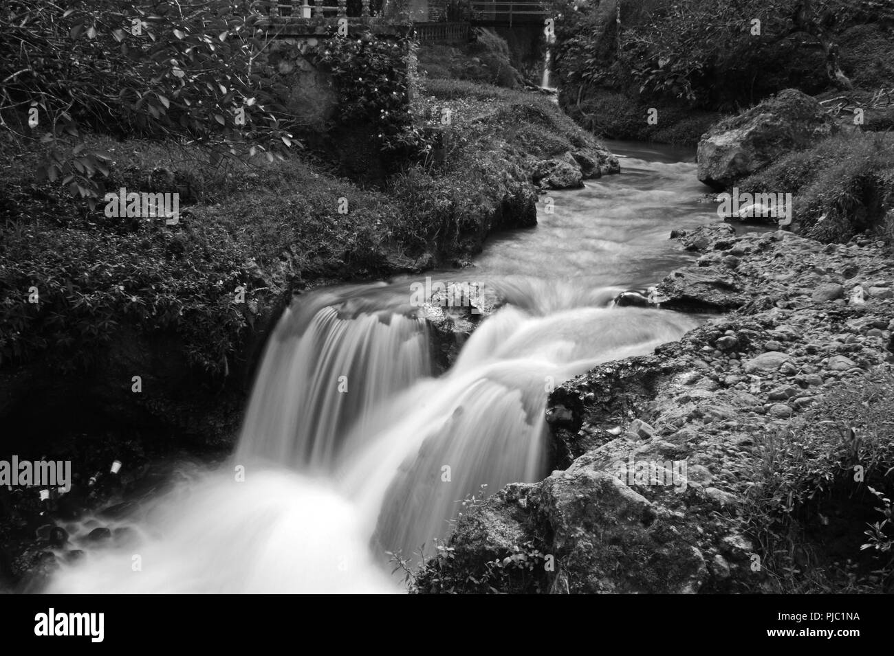 Curug Maribaya Waterfall, Lembang, Bandung, West Java, Indonesia Stock ...