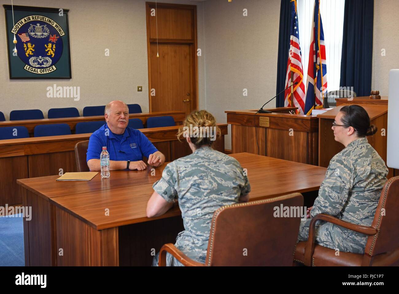 U.S. Air National Guard Col. (ret.) Jay Hone talks with U.S. Air Force ...