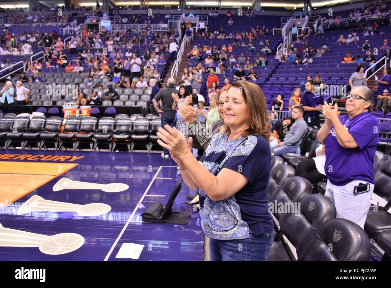 Spectators at the Phoenix Mercury and Las Vegas Aces Women’s National ...