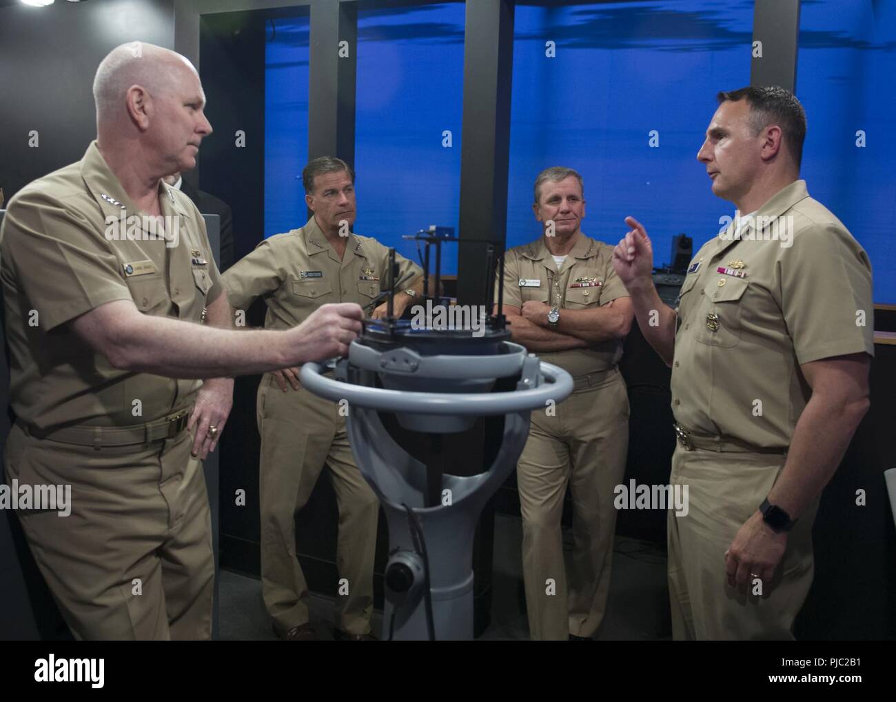 NEWPORT, R.I. (July 18, 2018) (from left) Adm. Christopher W. Grady ...