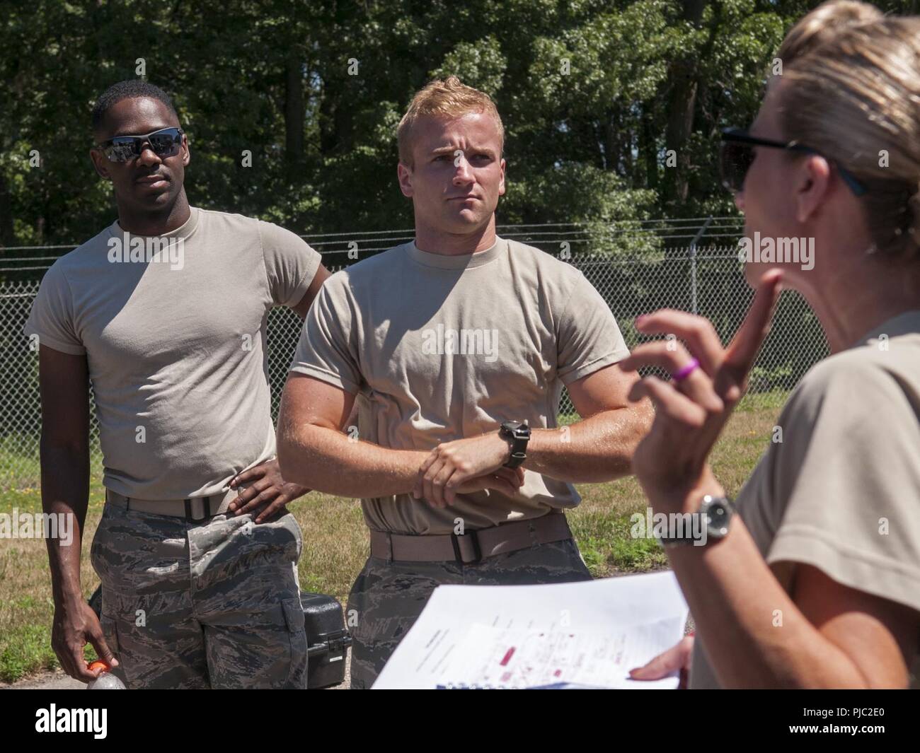 U.S. Air Force Tech Sgt. Jeremy Thomas (left) and Staff Sgt. Landon ...