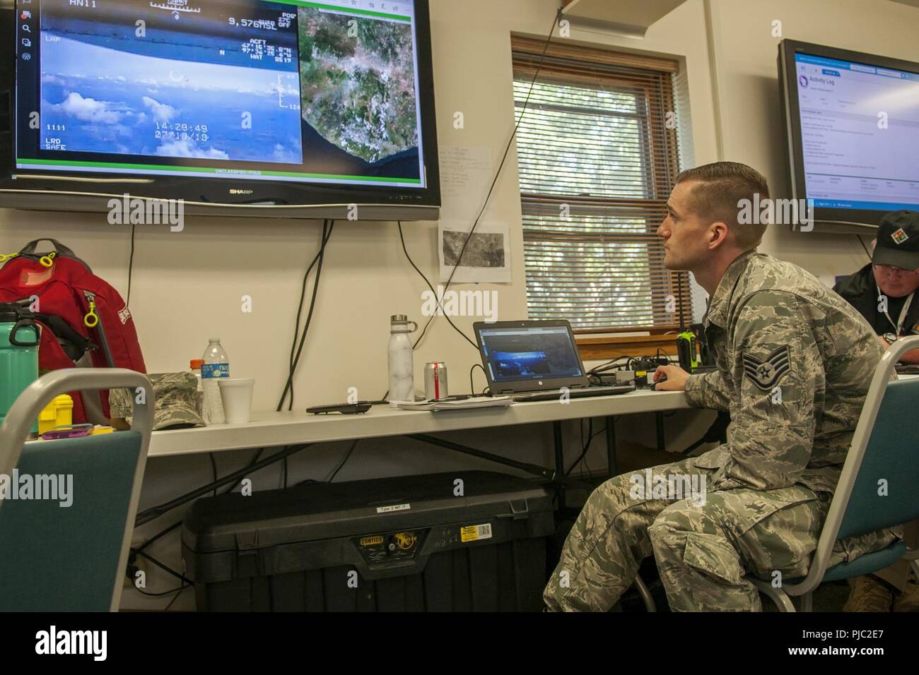U.S. Air Force Staff Sgt. Alex Voss from the 121st Air Refueling Wing ...
