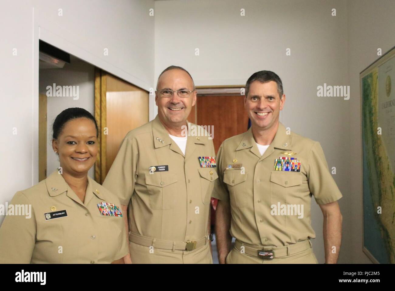 Vice Adm. Forrest Faison, center, Navy surgeon general and chief, U.S ...