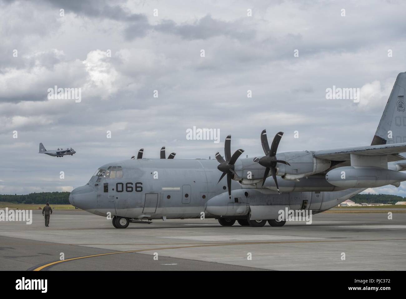 U.S. Marine Corps KC-130J Hercules with Marine Aerial Refueler ...