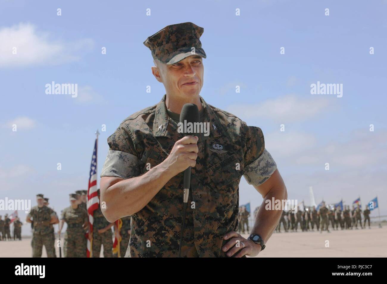Commanding officer of marine corps air station miramar hi-res stock ...