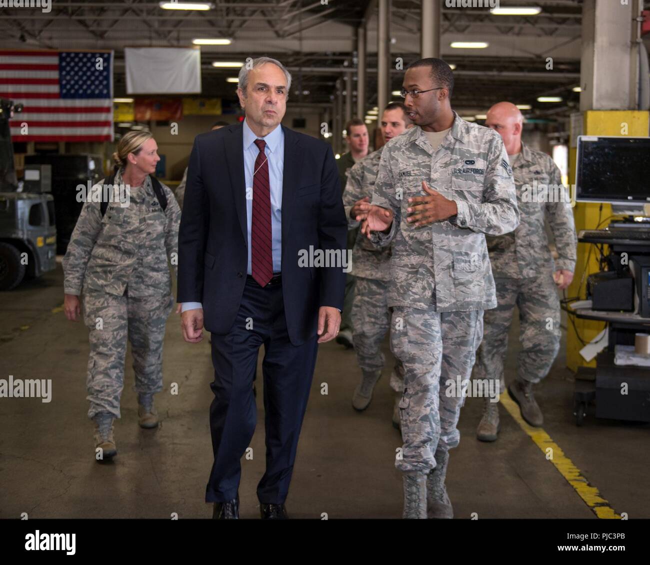 U.S. Air Force Senior Airman Michael Samuel, 60th Aerial Port Squadron ...