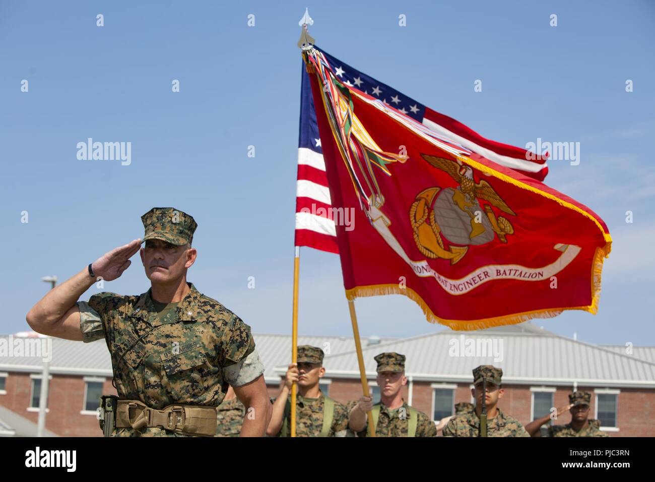 U.S. Marine Lt. Col. Scott Zimmerman, the outgoing commanding officer ...