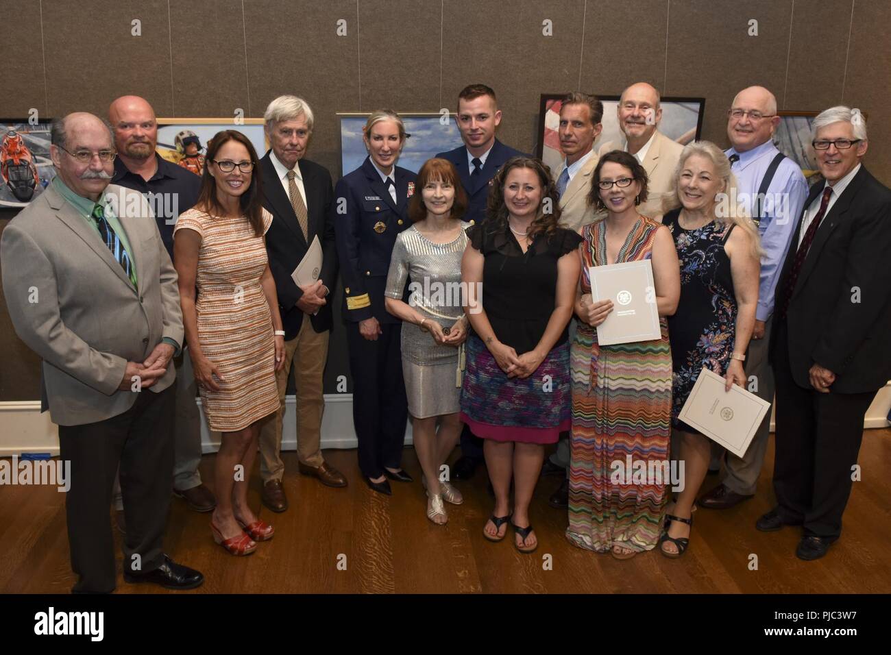 Several of the artists on-hand for the Coast Guard Art Program (COGAP ...