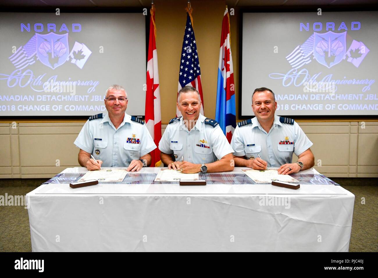 Canadian Brig. Gen. Sylvain Menard (center), Continental U.S. North ...