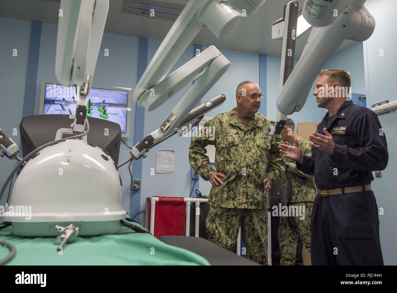 PACIFIC OCEAN (July 12, 2018) Vice Adm. Forrest Faison (left), Navy ...