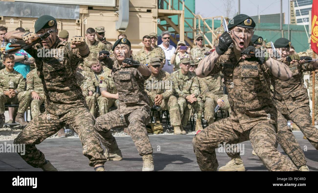 KABUL, Afghanistan (July 12, 2018) – Soldiers with the Mongolian ...