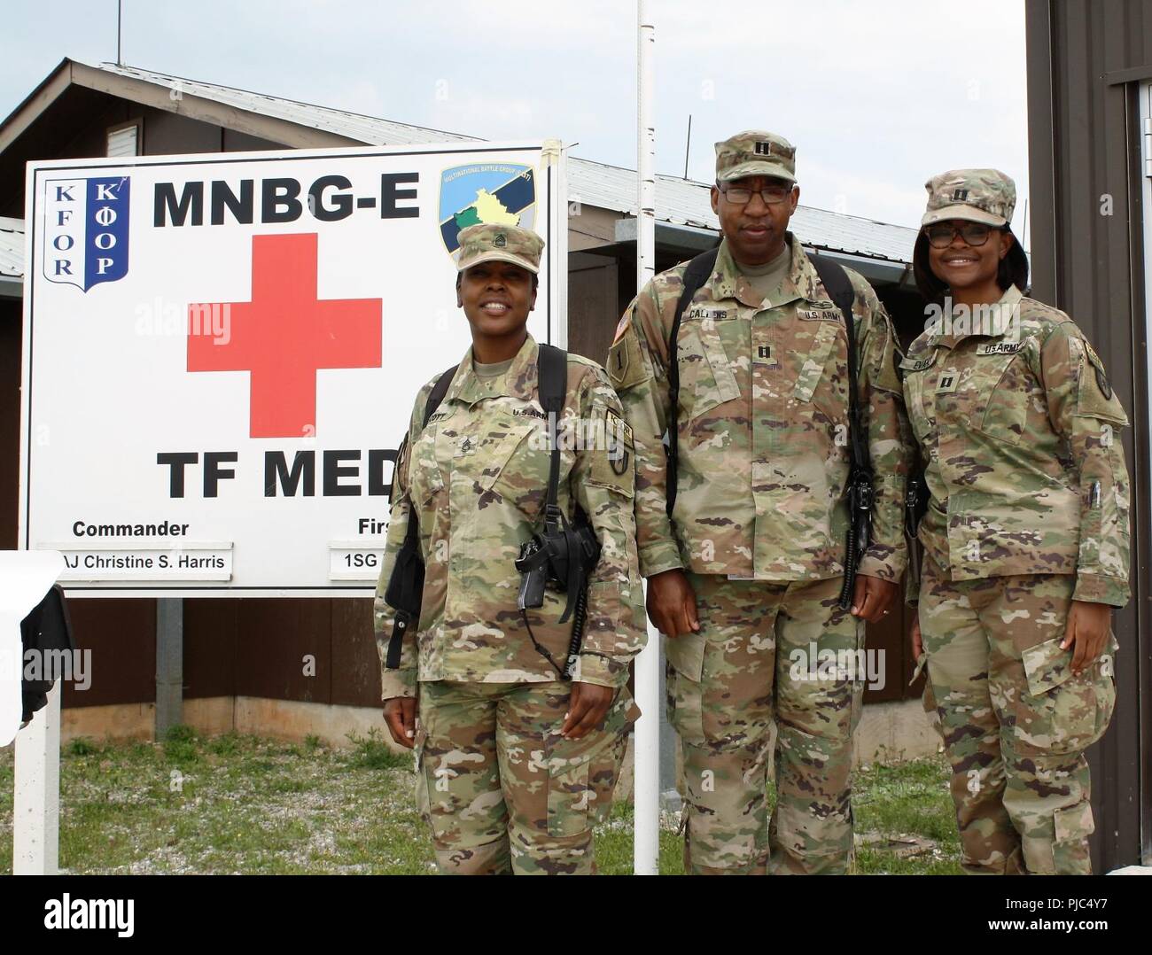 From left, Task Force MED Soldiers Sgt. 1st Class Bertanya Scott, Capt ...