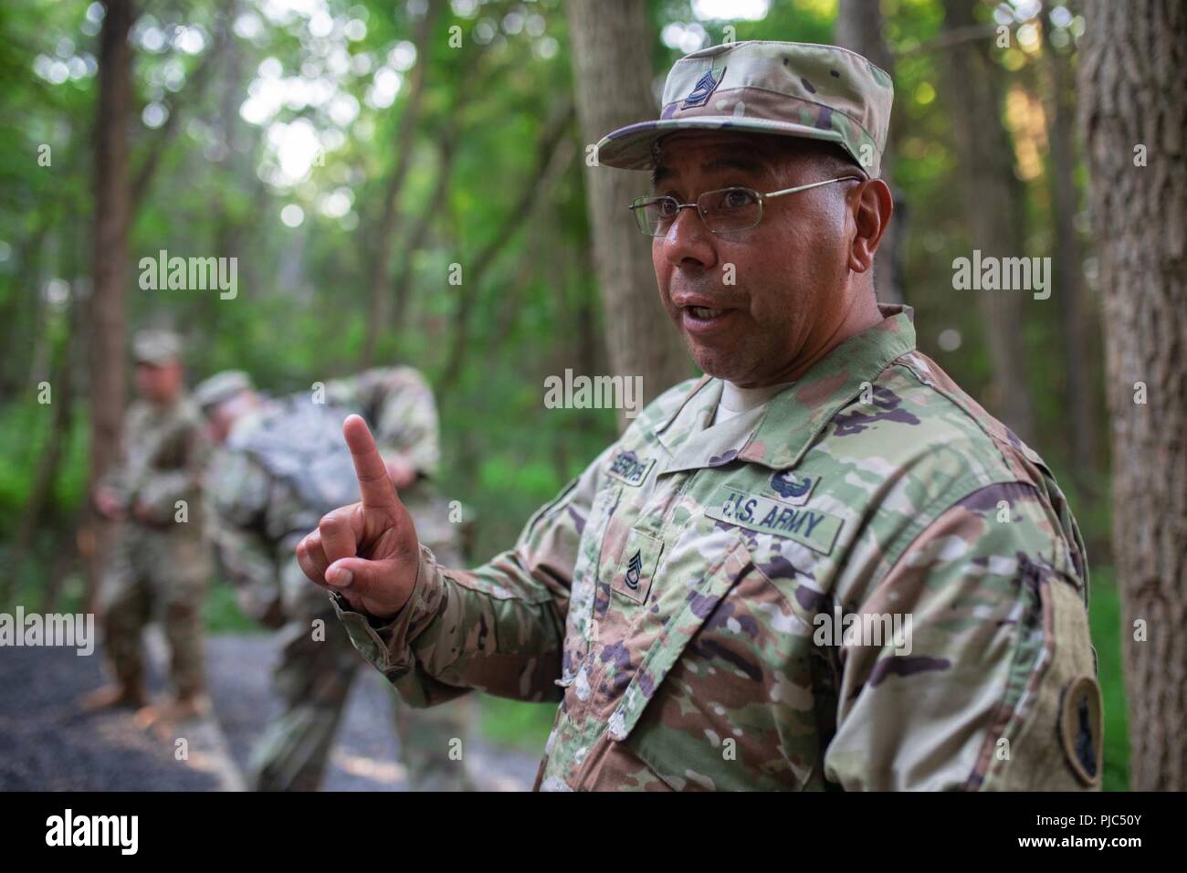 Sgt. 1st Class Mario Salguerovega, an instructor with the 104th ...