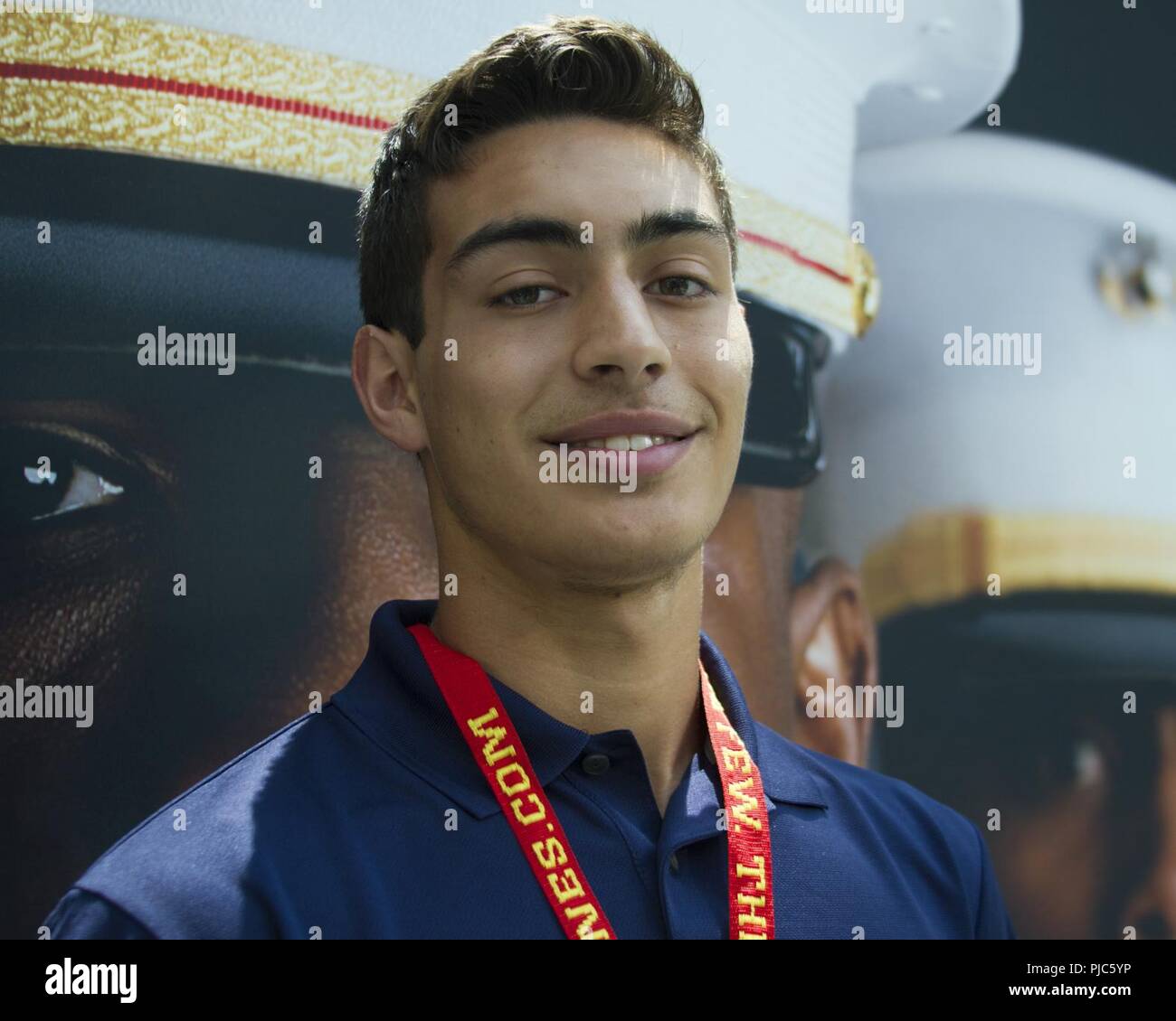 Shane Bombace, a student at Mount Sinai High School in Mount Sinai, New ...