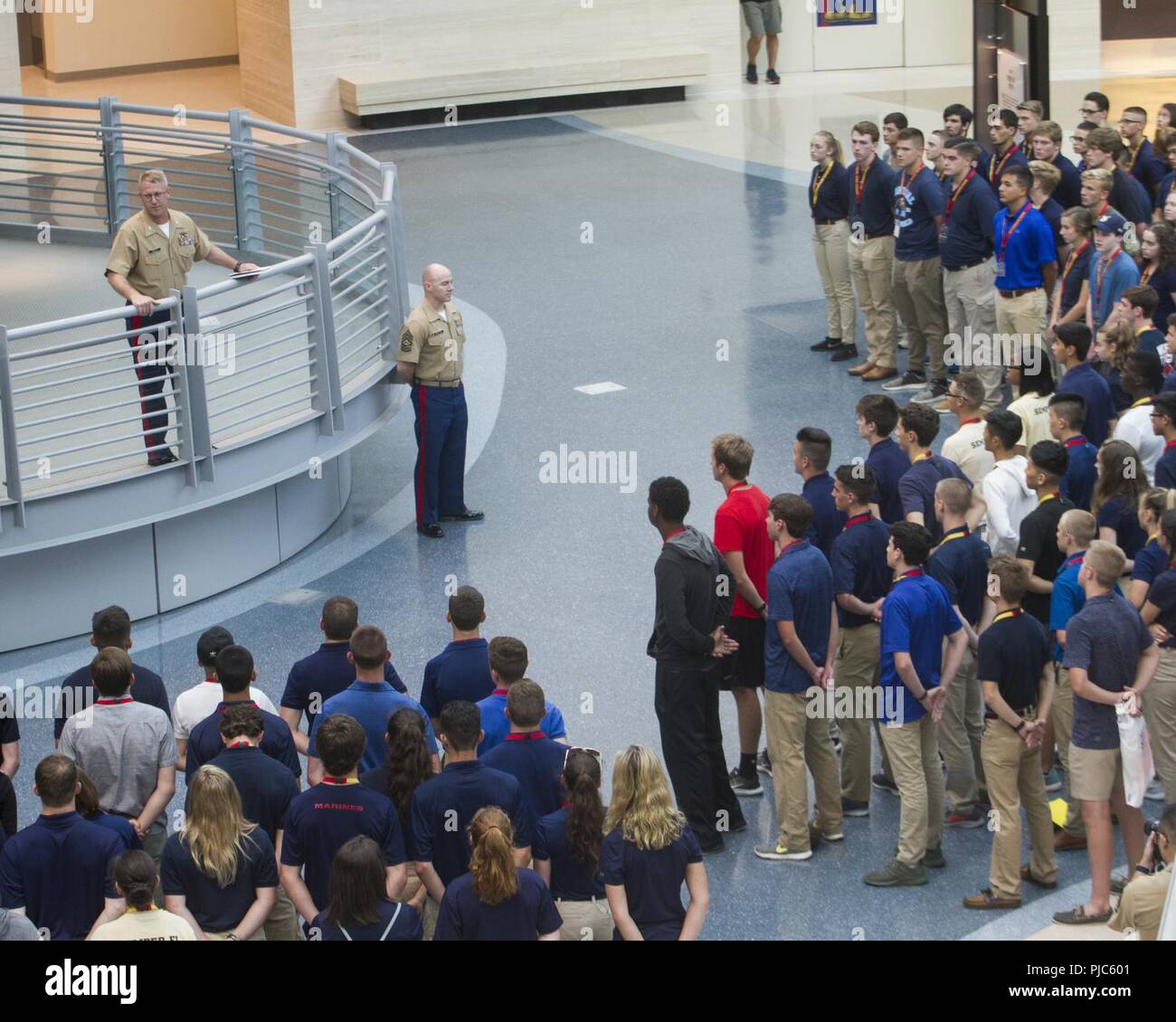 Col. Robert Goetz welcomes approximately 200 high school students from ...