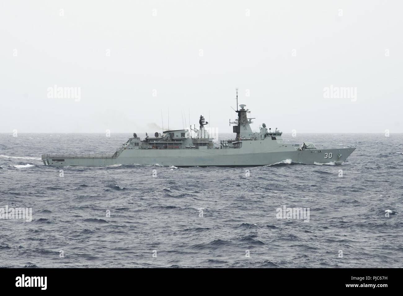 PACIFIC OCEAN (16 July, 2018) Royal Malaysian Navy frigate KD Lekiu ...