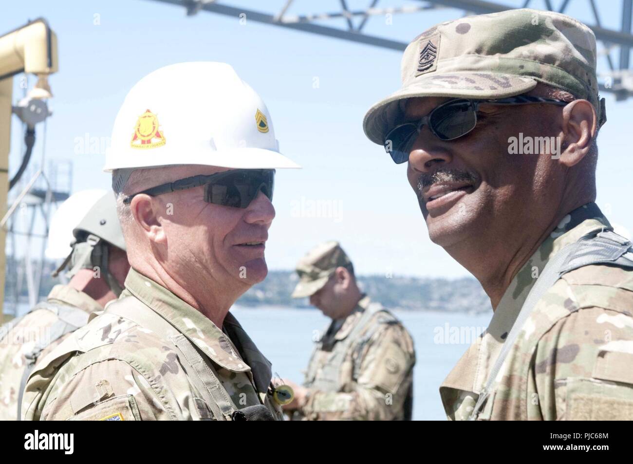 Command Sgt. Maj. Charles Riffe of the 3rd Transportation Brigade ...