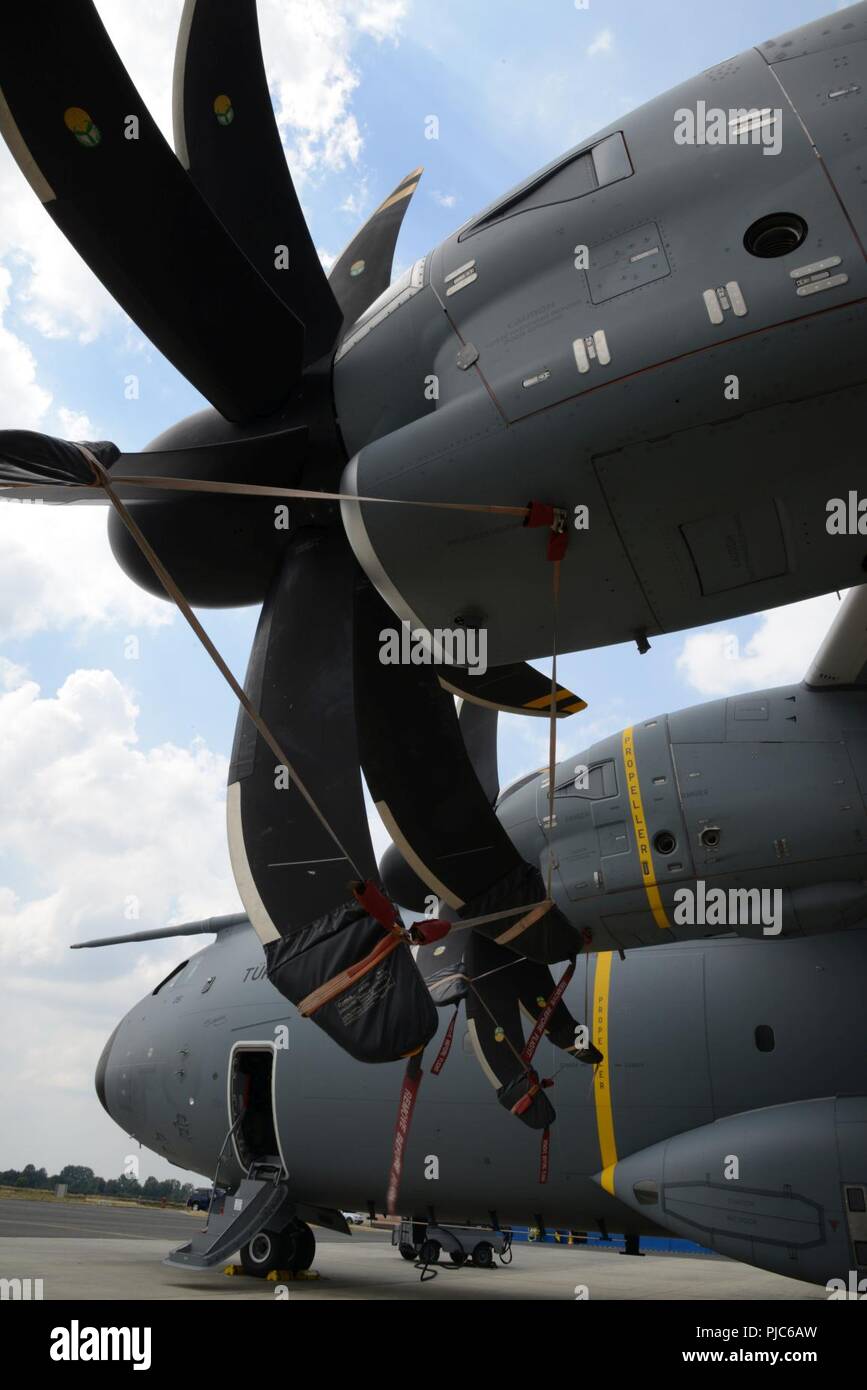View of Turkish Airbus A400M during 424th Air Base Squadron' Fire ...
