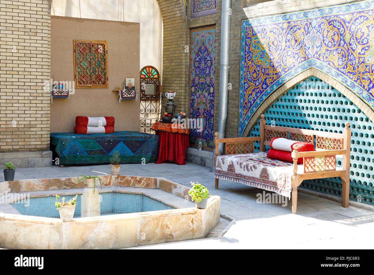 Islamic Republic of Iran. Tehran. Golestan Palace. Persian intricate ...