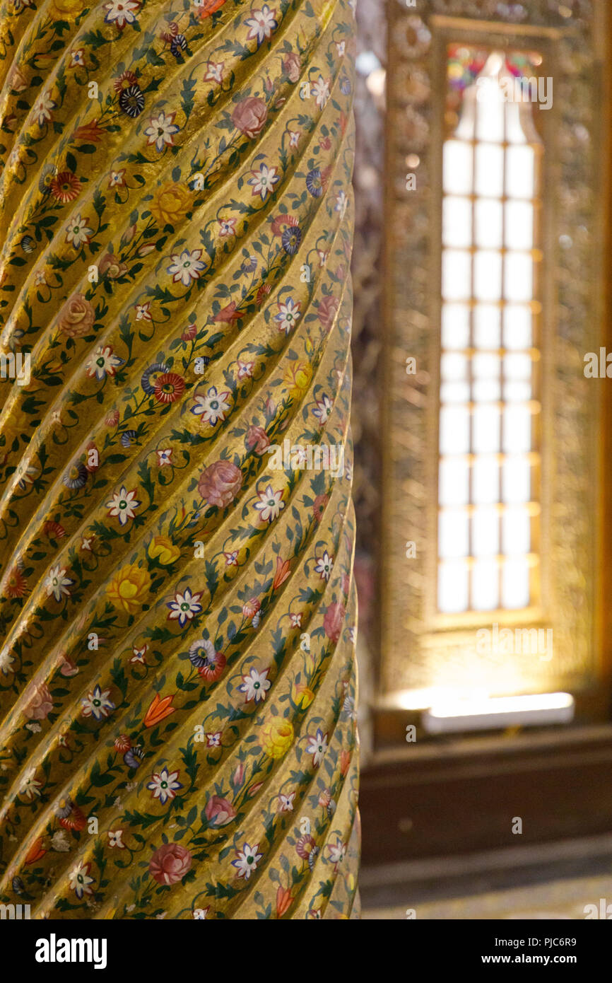 Islamic Republic of Iran. Tehran. Golestan Palace. Persian intricate ...