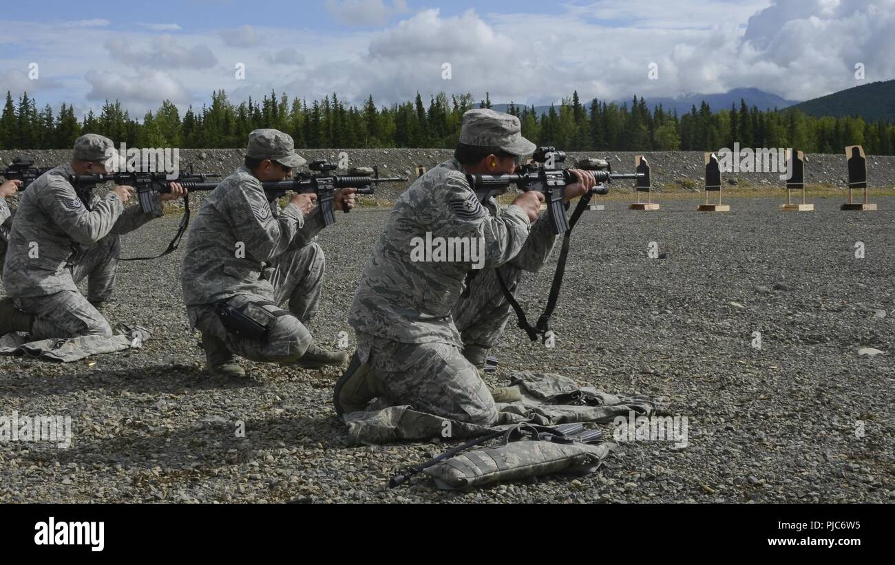 Security Forces Airmen from the 128th Air Refueling Wing, Wisconsin Air ...
