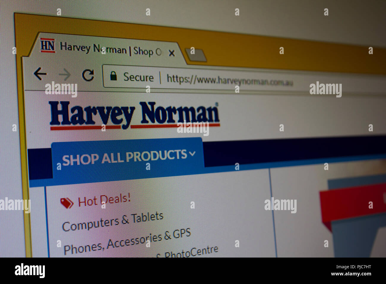 Harvey Norman Website Homepage Stock Photo - Alamy