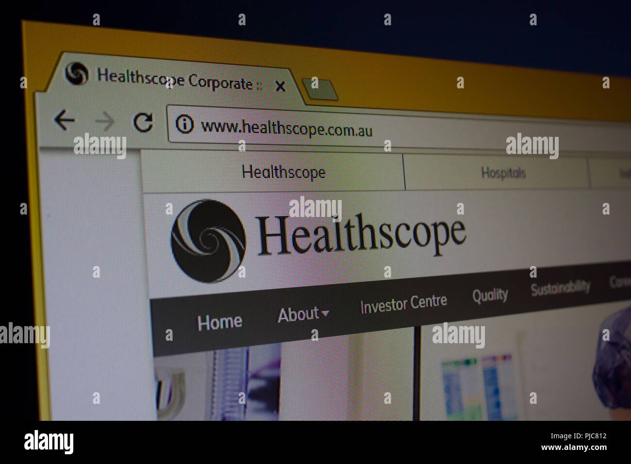 Healthscope Website homepage Stock Photo - Alamy