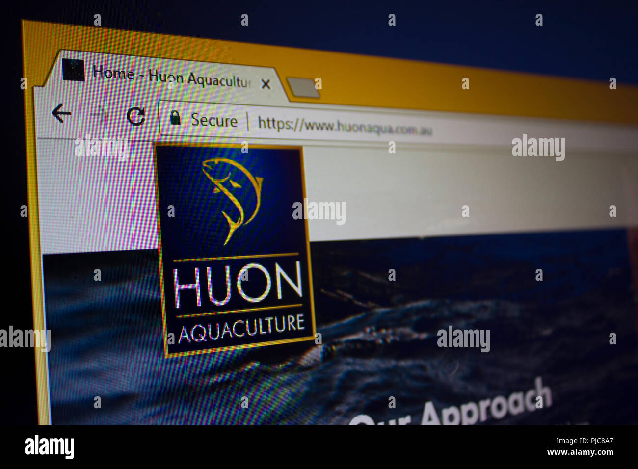 Huon Aquaculture Website Homepage Stock Photo - Alamy