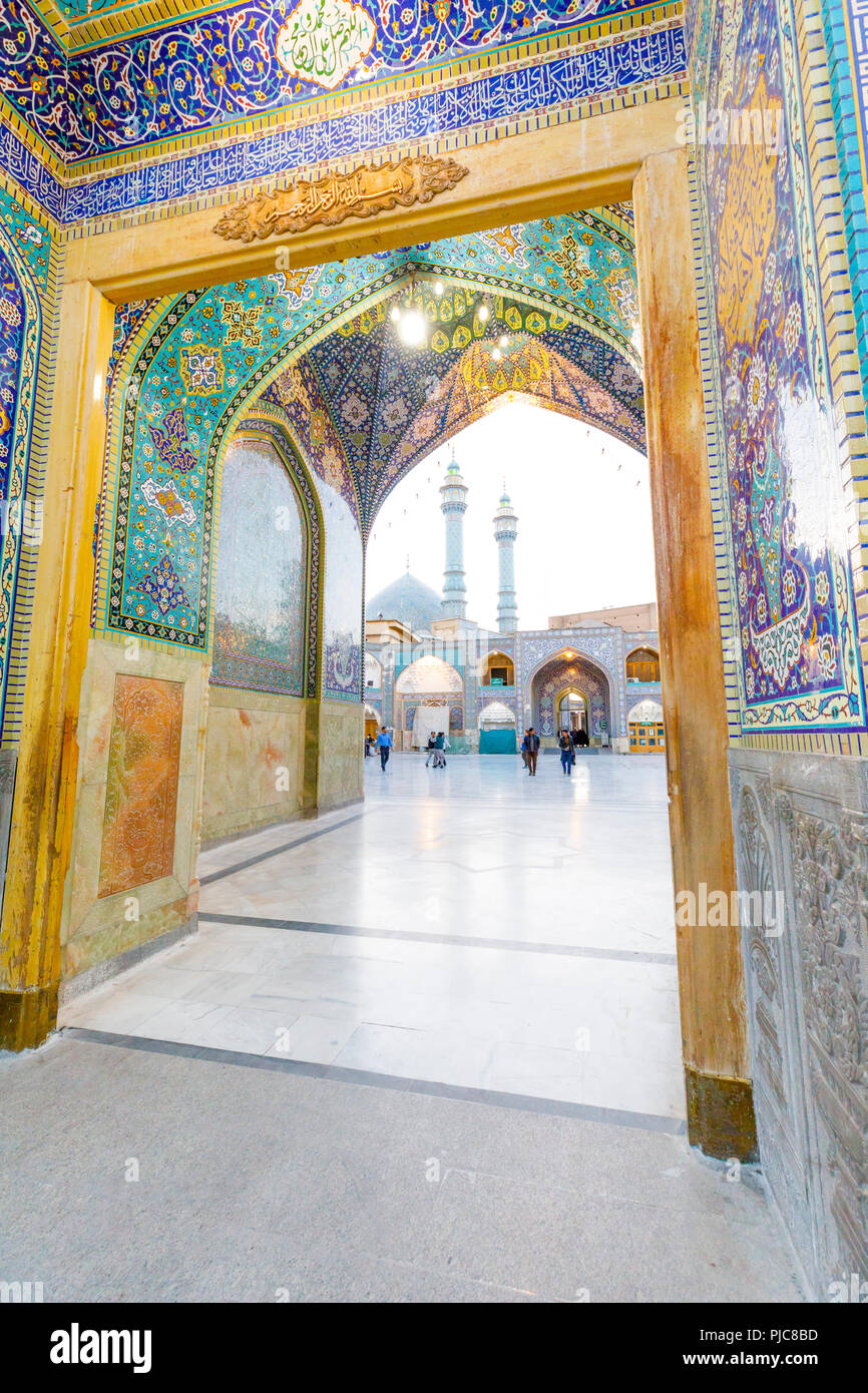 Islamic Republic of Iran. Qom. Shrine of Fatima Masumeh is considered ...