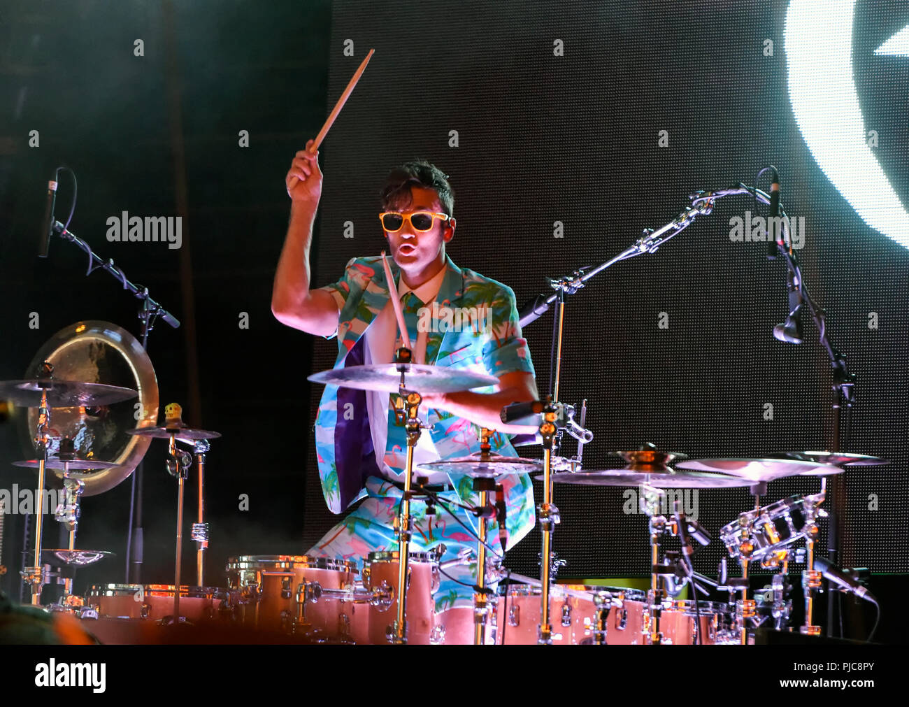 AreJay Hale of the band Hale Storm on stage at the Fremont Experience ...