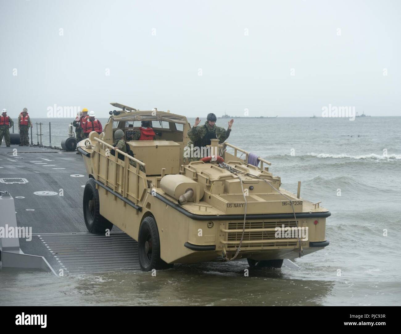 Improved navy lighterage system inls causeway ferry hi-res stock ...