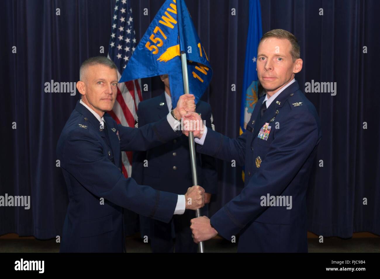 U.S. Air Force Col. Travis Steen, 1st Weather Group (WXG) commander ...