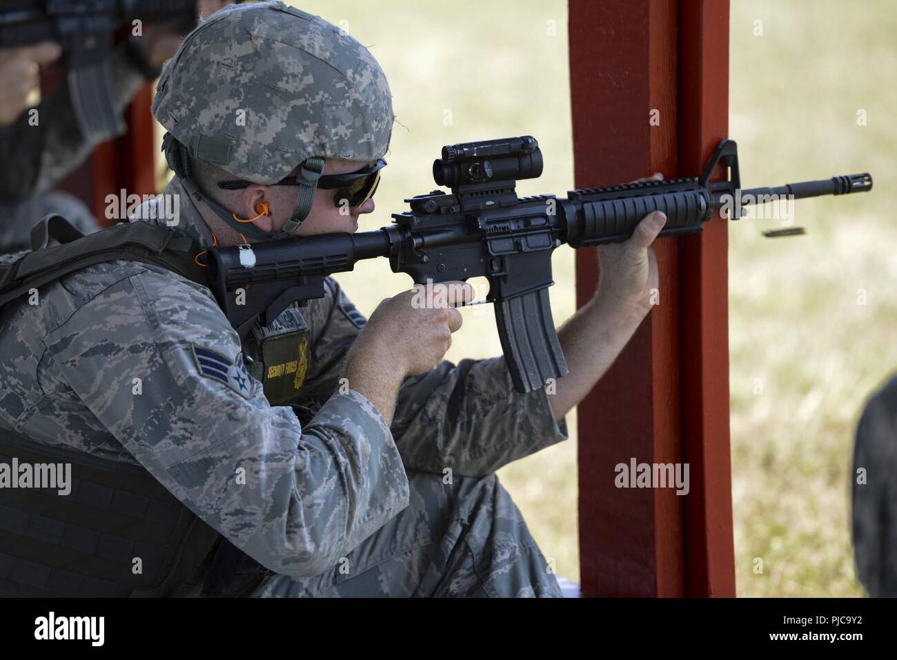 U.S. Air Force Senior Airman William McLaughlin, 502nd Security Forces ...