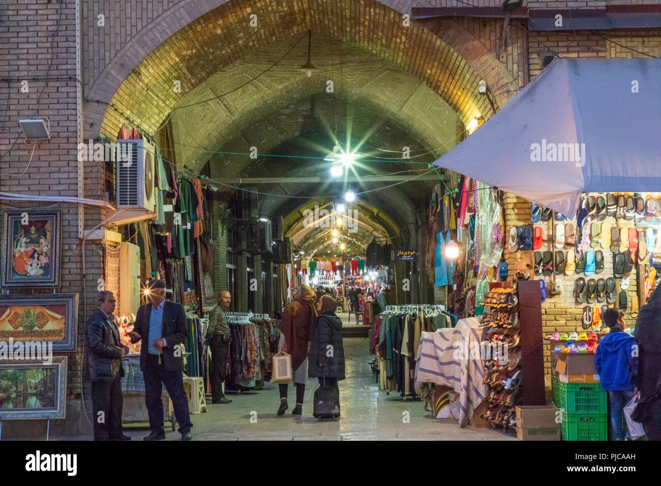 Islamic Republic of Iran. Isfahan. The Grand Bazaar,Bazar Bozorg ...