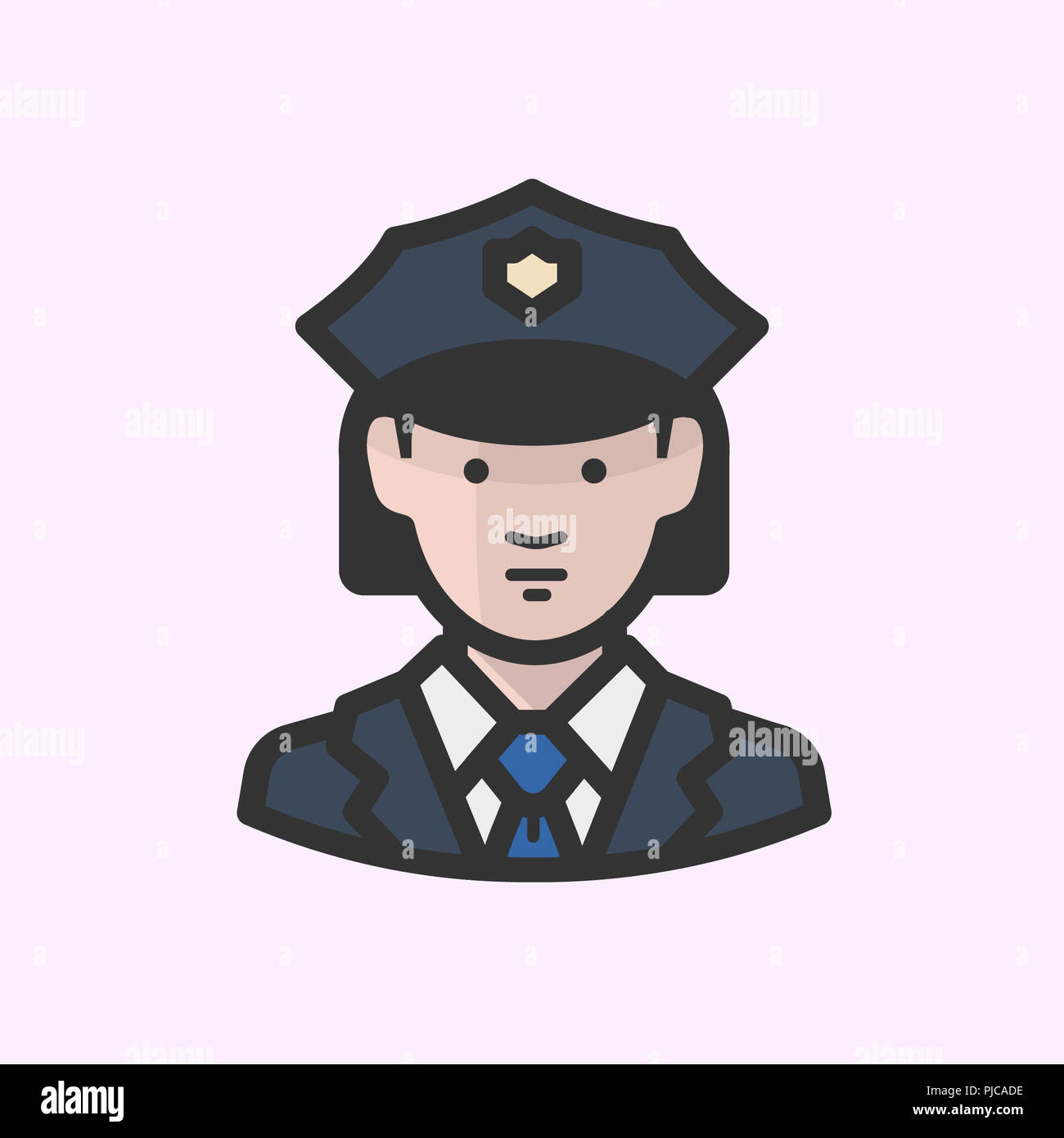 Police officer avatar icon hi-res stock photography and images - Alamy