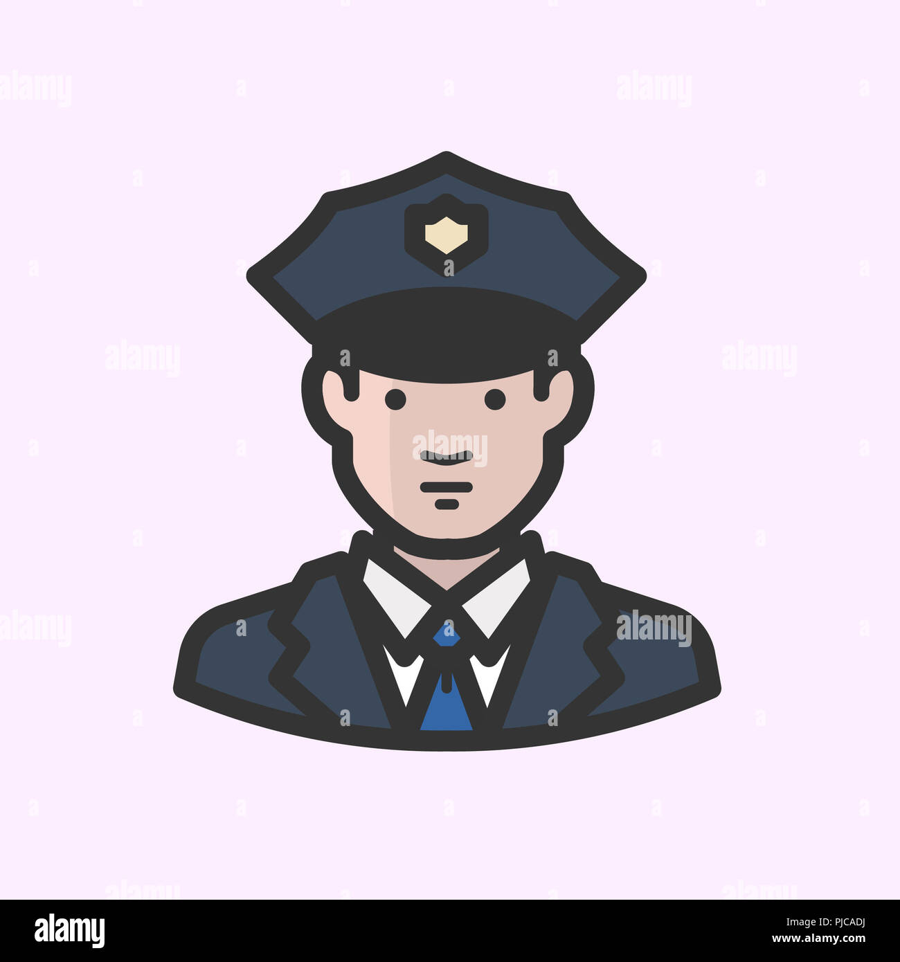 Police officer avatar icon hi-res stock photography and images - Alamy