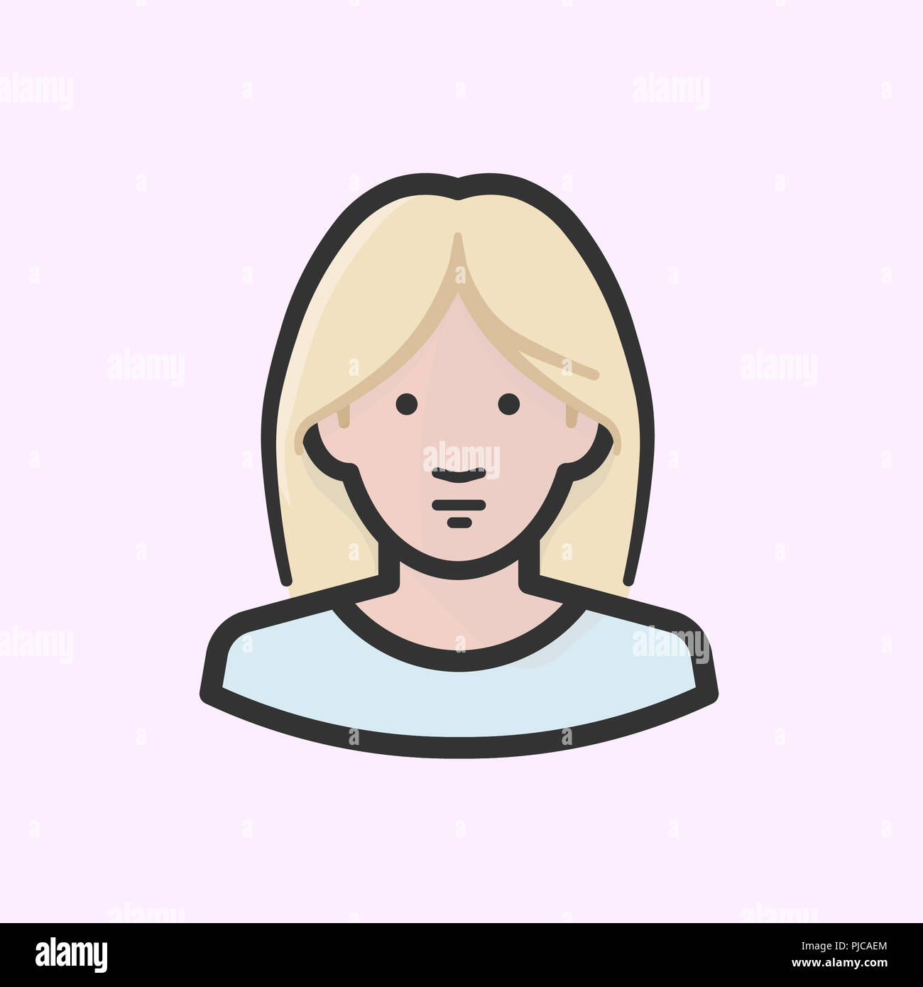 Avatar blonde woman icon hi-res stock photography and images - Alamy