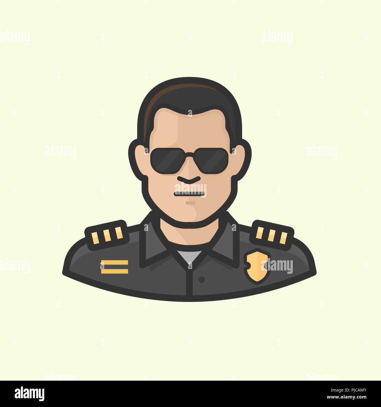 Police officer avatar icon hi-res stock photography and images - Alamy