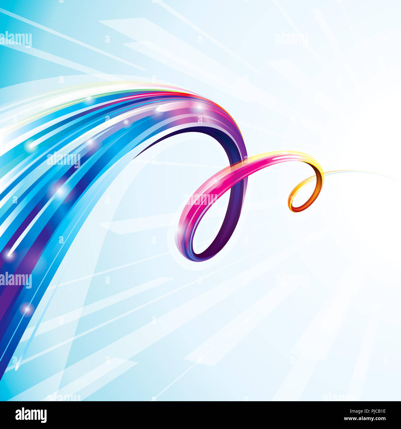 Abstract colorful curve digital technology background Stock Photo - Alamy