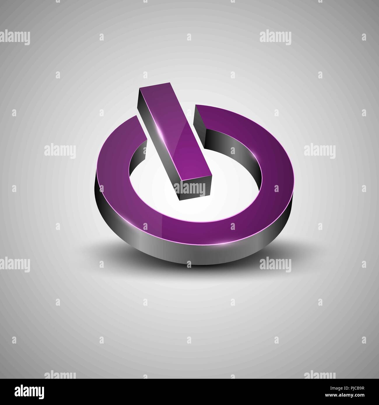 vector 3D button with power symbol Stock Vector Image & Art - Alamy