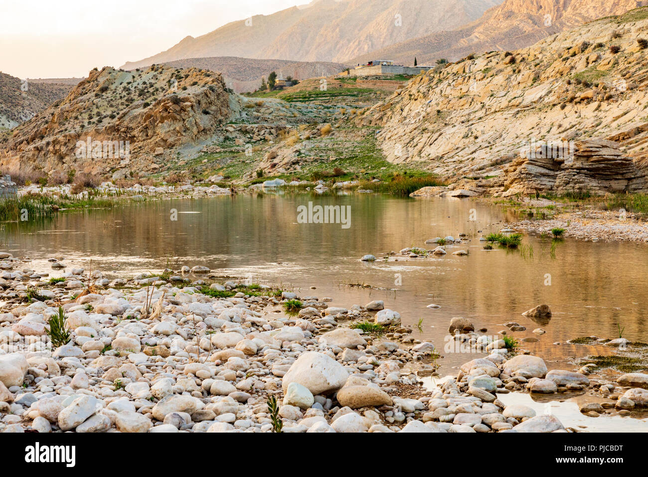 Islamic Republic of Iran. Fars Province, Rudbal. Rural landscape Stock ...