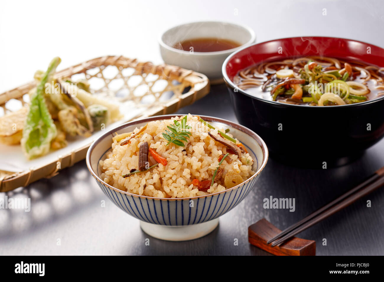 Japanese style meal menu Stock Photo - Alamy