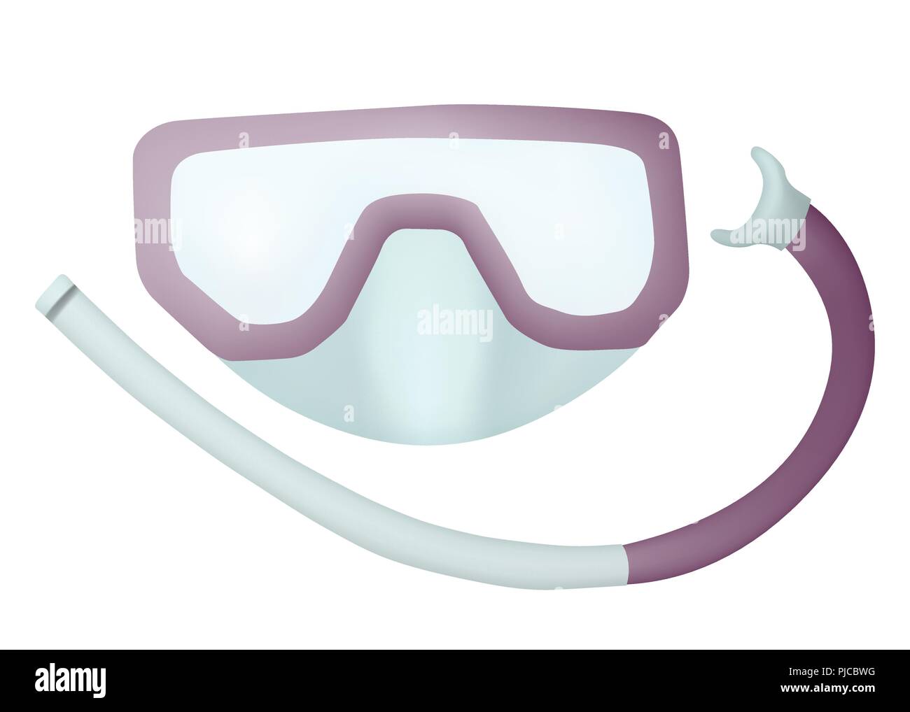 Mask for swimming. Underwater protection. Vector illustration Stock ...