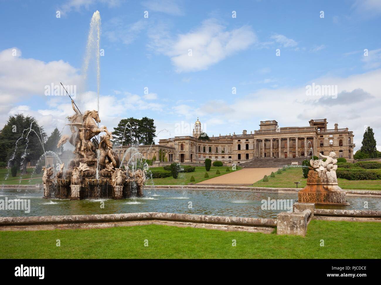 The fountains at Witley Court, Worcestershire, England Stock Photo - Alamy