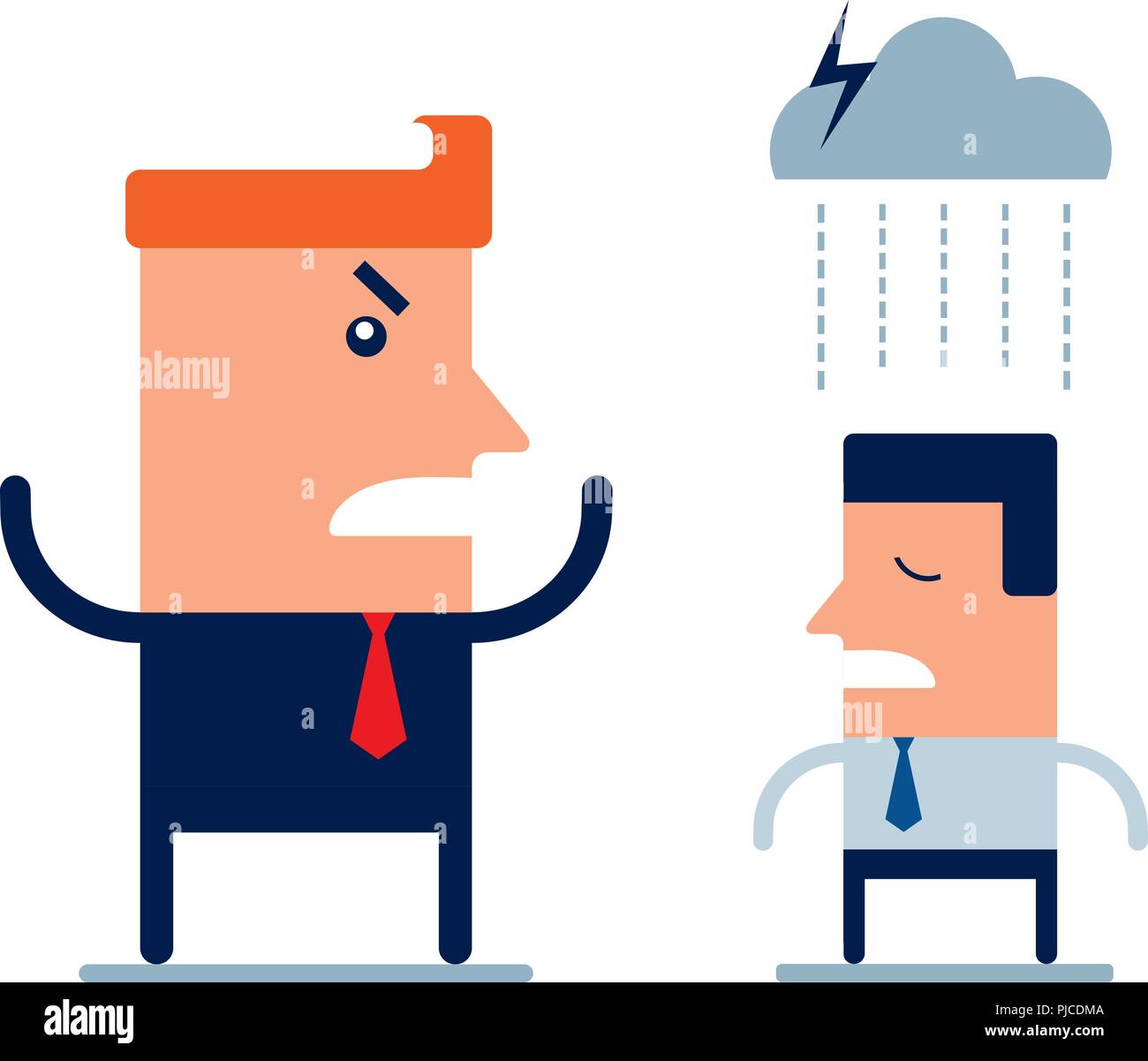 Angry boss screaming at his employee Stock Vector Image & Art - Alamy