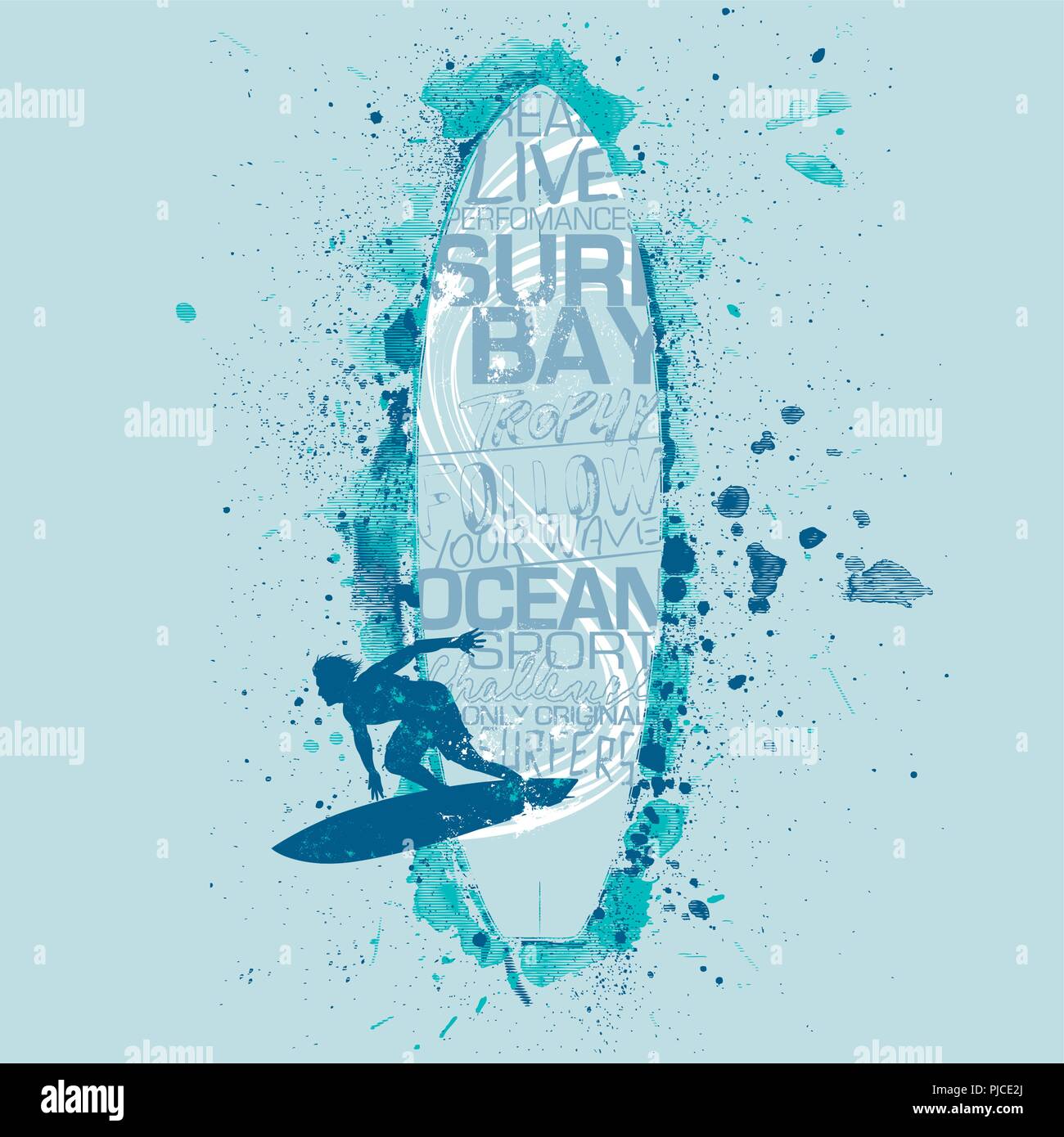 Surfboard graphics Stock Vector Images - Alamy