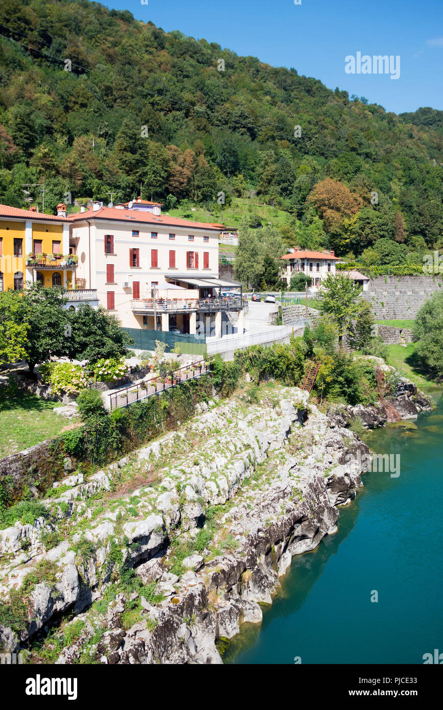 River Soca, canal whether Soci, region of Primorska, Slovenia, canal ...