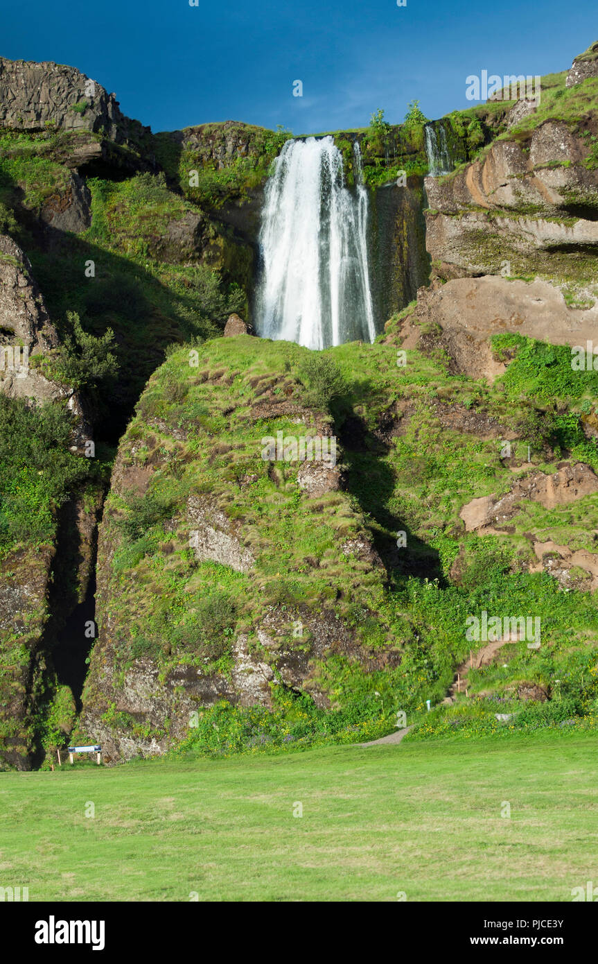 Waterfall, Gljufrabui, Iceland, Gljúfrabúi , Wasserfall, Island Stock ...