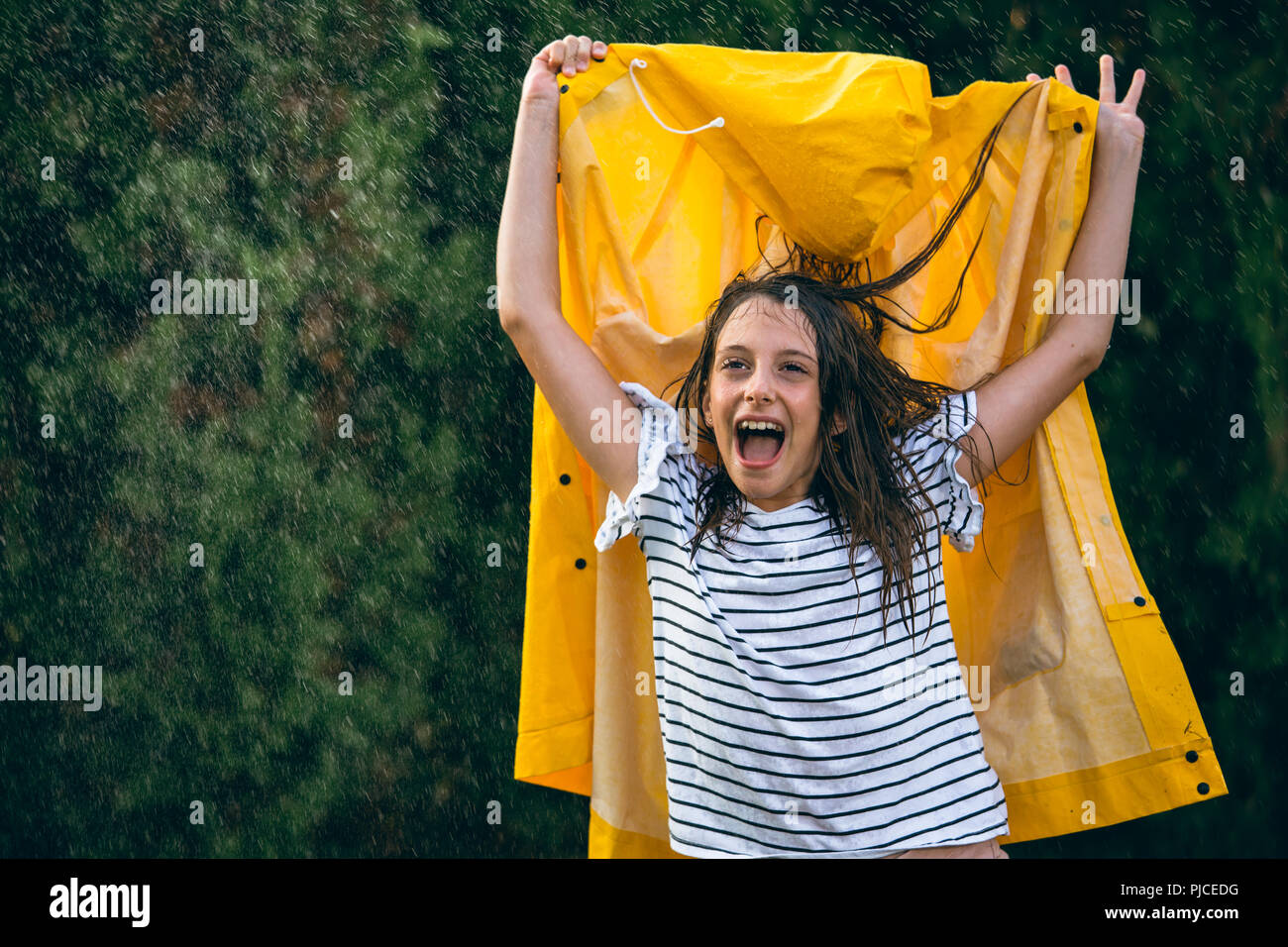 rainy days is fun Stock Photo - Alamy