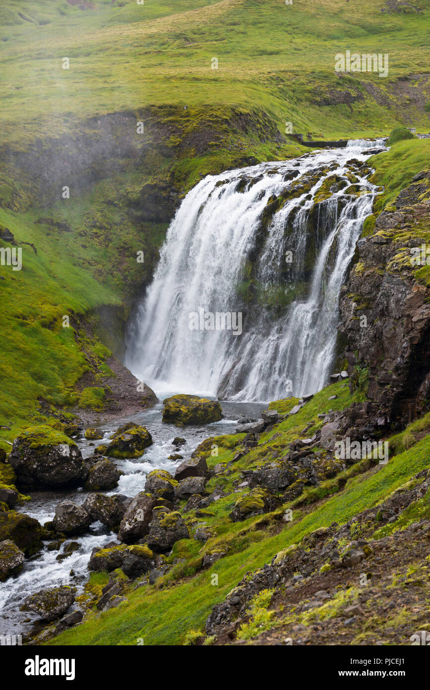 Waterfall, F570, peninsula Snaefellsnes, Iceland, Sn æ fellsnes ...